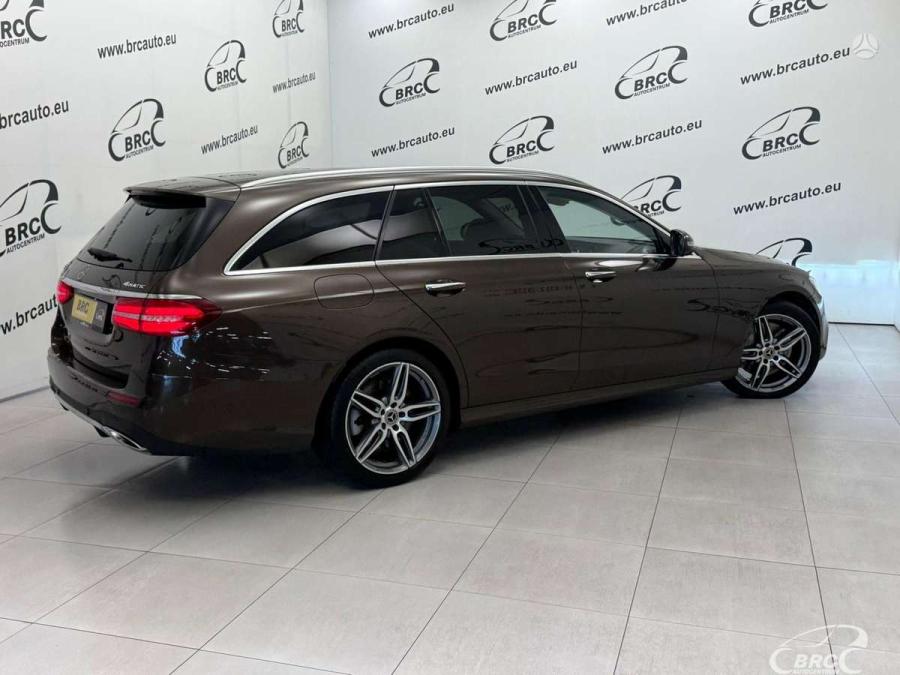 Brown Mercedes-Benz E 400 2017 in Vilnius, with an engine capacity of 3.50 L and mileage of 138 thousand km for 25500 €, photo 4 on AUTOMOTO.COM.LV