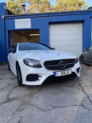 White Mercedes-Benz E 400 2017 in Kaunas, with an engine capacity of 3.00 L and mileage of 155 thousand km for 31000 €, photo 22 on AUTOMOTO.COM.LV