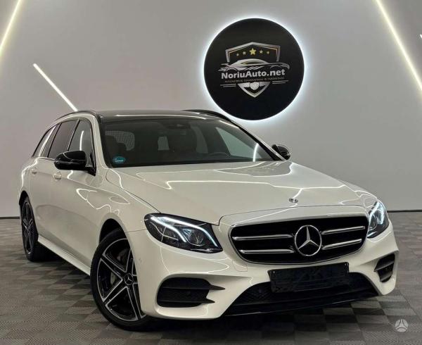 White Mercedes-Benz E 400 2019 in Marijampole, with an engine capacity of 2.93 L and mileage of 131 thousand km for 22999 €, photo 1 on AUTOMOTO.COM.LV