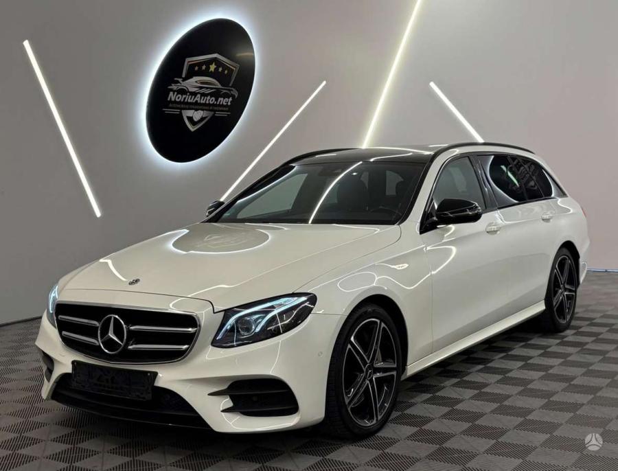 White Mercedes-Benz E 400 2019 in Marijampole, with an engine capacity of 2.93 L and mileage of 131 thousand km for 22999 €, photo 9 on AUTOMOTO.COM.LV