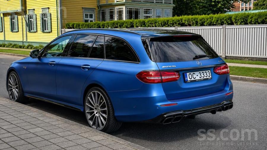 Blue Mercedes-Benz e-43-amg 2017 in Riga, with an engine capacity of 3.00 L and mileage of 215 thousand km for 34500 €, photo 6 on AUTOMOTO.COM.LV