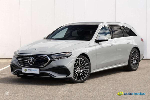 Grey Mercedes-Benz E 450 2024 in Vilnius, with an engine capacity of 3.00 L and mileage of 35 thousand km for 74990 €, photo 1 on AUTOMOTO.COM.LV