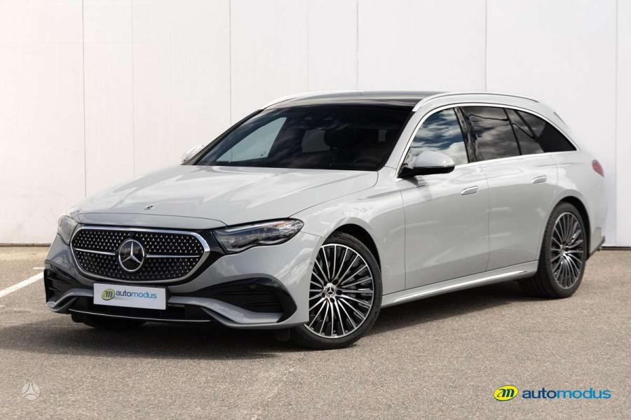 Grey Mercedes-Benz E 450 2024 in Vilnius, with an engine capacity of 3.00 L and mileage of 35 thousand km for 74990 €, photo 1 on AUTOMOTO.COM.LV