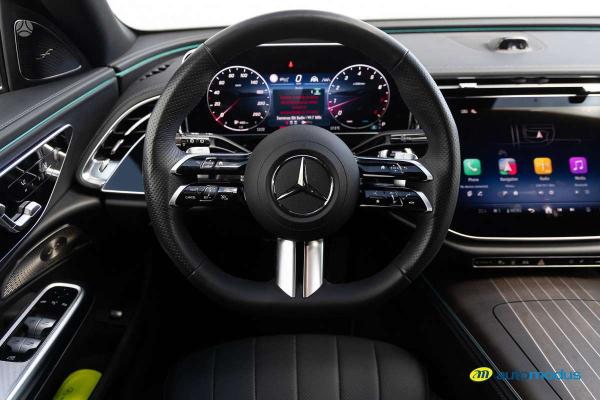 Grey Mercedes-Benz E 450 2024 in Vilnius, with an engine capacity of 3.00 L and mileage of 35 thousand km for 74990 €, photo 9 on AUTOMOTO.COM.LV