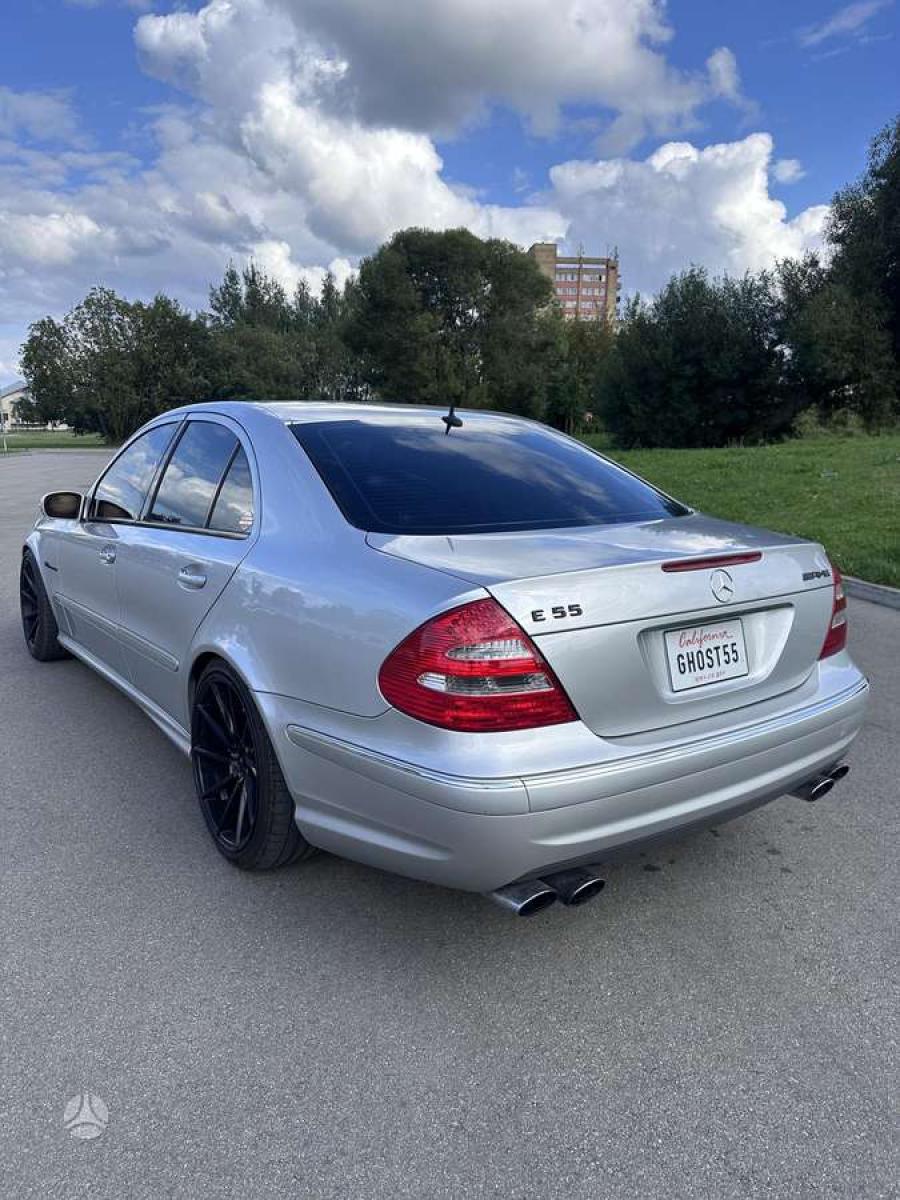 Grey Mercedes-Benz e-55-amg 2005 in Panevezys, with an engine capacity of 5.44 L and mileage of 210 thousand km for 12600 €, photo 7 on AUTOMOTO.COM.LV