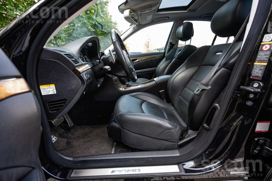 Melns Mercedes-Benz E 63 AMG 2009 Rīga, ar dzinēja tilpumu 6.30 L un nobraukumu 123 tūkst. km par 21900 €, foto 11 vietnē AUTOMOTO.COM.LV