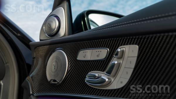 Black Mercedes-Benz E 63 AMG 2021 in Riga, with an engine capacity of 4.00 L and mileage of 76 thousand km for 74000 €, photo 8 on AUTOMOTO.COM.LV