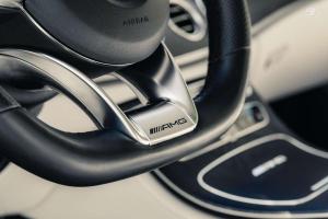 Grey Mercedes-Benz E 63 AMG 2018 in Vilnius, with an engine capacity of 3.98 L and mileage of 73 thousand km for 58000 €, photo 17 on AUTOMOTO.COM.LV