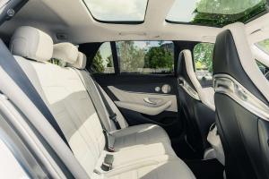 Grey Mercedes-Benz E 63 AMG 2018 in Vilnius, with an engine capacity of 3.98 L and mileage of 73 thousand km for 58000 €, photo 19 on AUTOMOTO.COM.LV