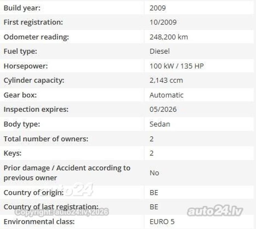 Черный Мерседес Е-Класс 2009 в Таллин, объемом двигателя 2.10 л и пробегом 247 тыс. км за 7990 €, фото 25 на AUTOMOTO.COM.LV