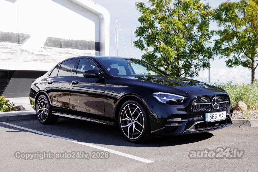 Black Mercedes-Benz E-Class 2022 in Tallinn, with an engine capacity of 2.00 L and mileage of 59 thousand km for 42500 €, photo 1 on AUTOMOTO.COM.LV