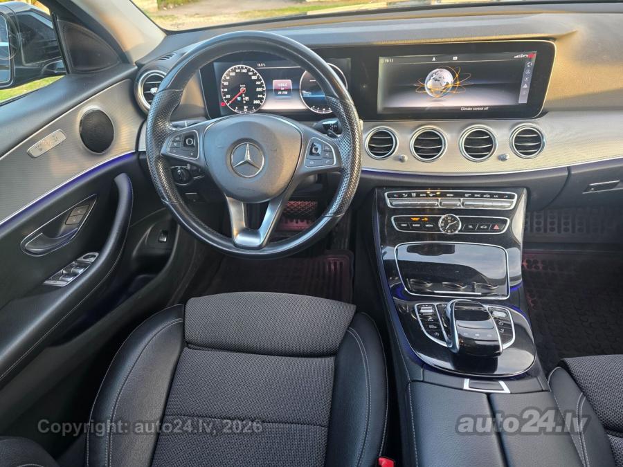 Black Mercedes-Benz E-Class 2017 in Tallinn, with an engine capacity of 2.00 L and mileage of 232 thousand km for 18600 €, photo 7 on AUTOMOTO.COM.LV