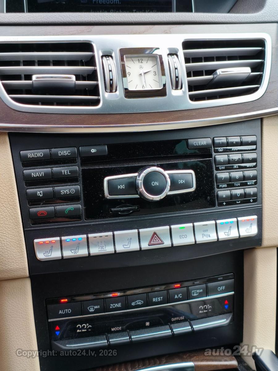Brown Mercedes-Benz E-Class 2014 in Tallinn, with an engine capacity of 3.00 L and mileage of 360 thousand km for 13499 €, photo 12 on AUTOMOTO.COM.LV