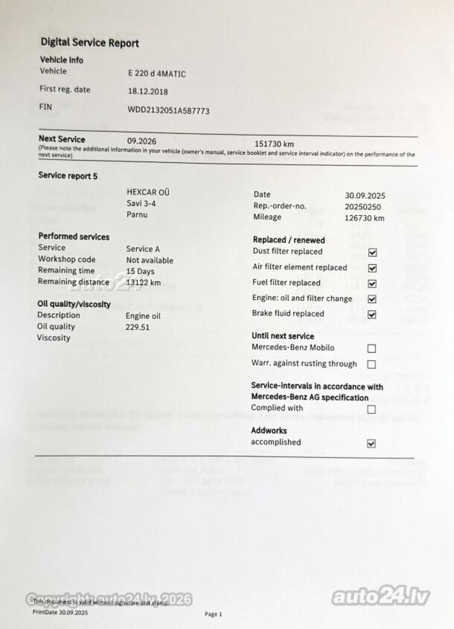 Grey Mercedes-Benz E-Class 2018 in Parnu, with an engine capacity of 2.00 L and mileage of 141 thousand km for 23500 €, photo 30 on AUTOMOTO.COM.LV