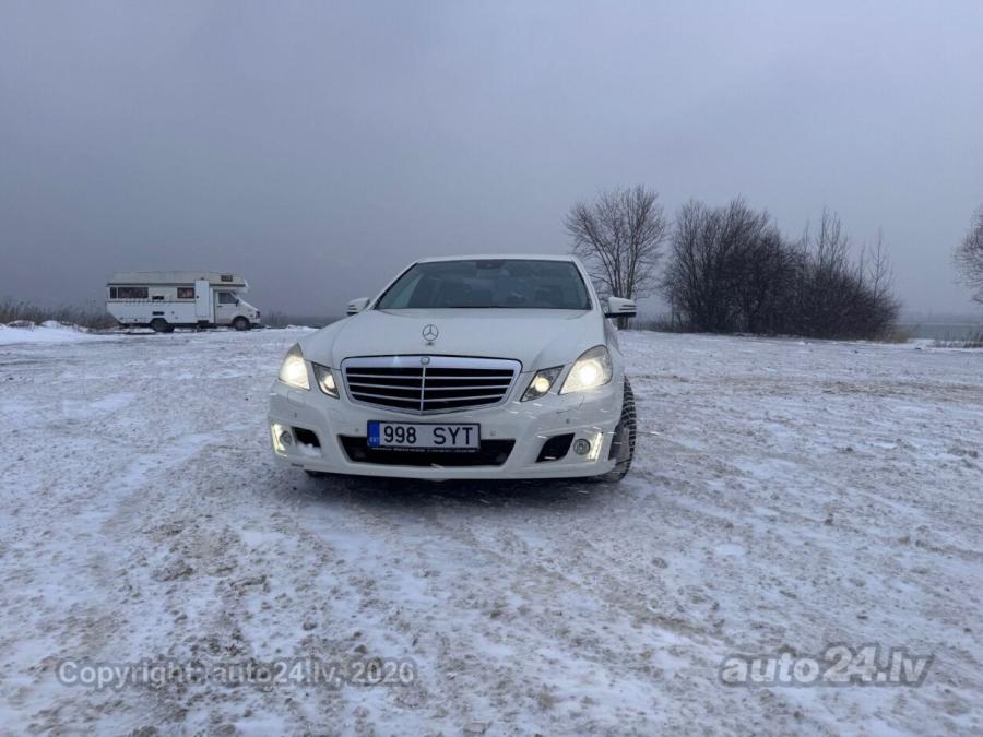 White Mercedes-Benz E-Class 2010 in Tallinn, with an engine capacity of 2.10 L and mileage of 210 thousand km for 7300 €, photo 3 on AUTOMOTO.COM.LV