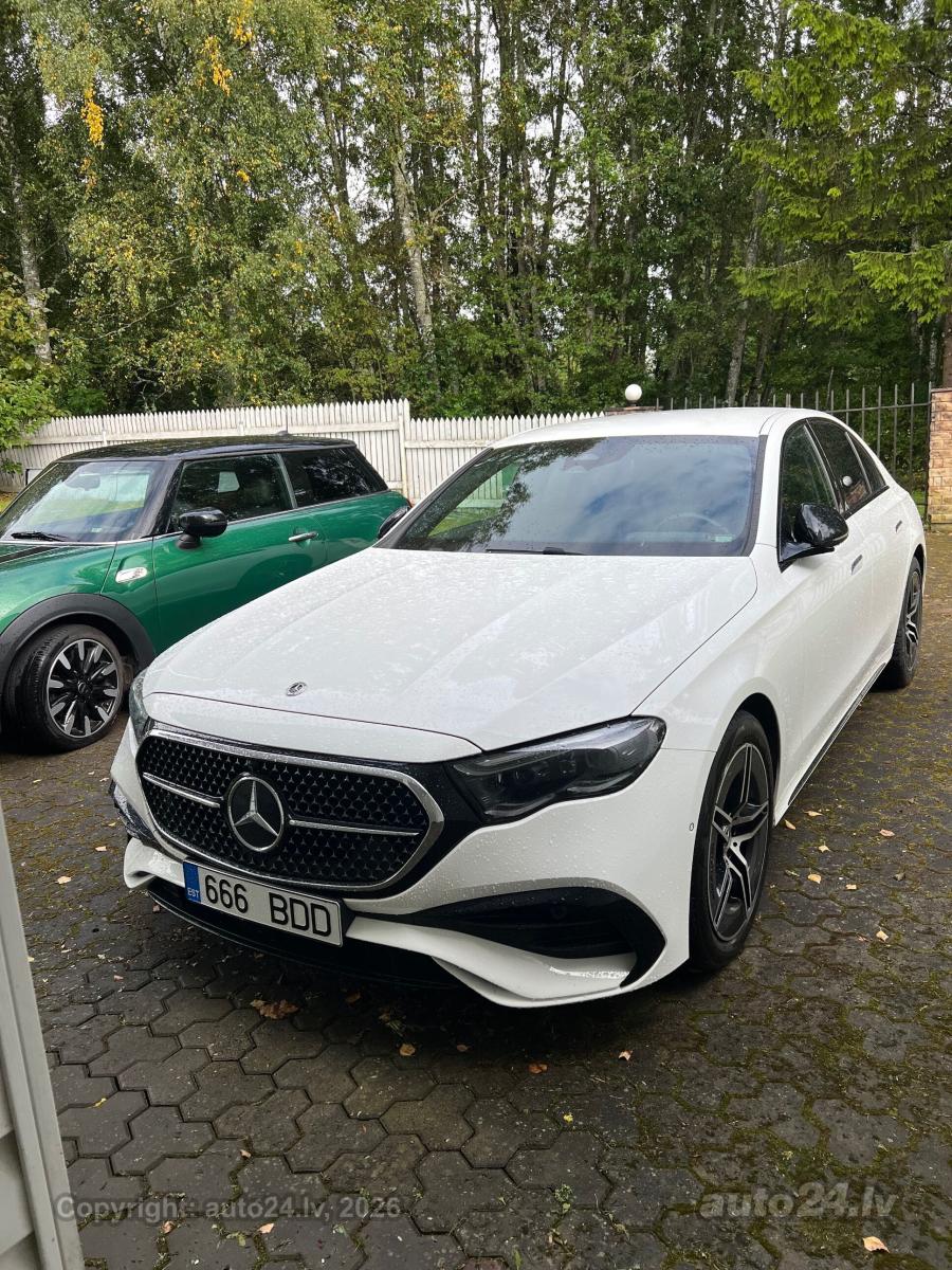 White Mercedes-Benz E-Class 2025 in Tallinn, with an engine capacity of 2.00 L and mileage of 36 thousand km for 59500 €, photo 3 on AUTOMOTO.COM.LV