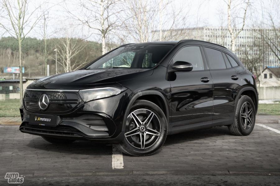 Black Mercedes-Benz EQA 2023 in Vilnius, with an engine capacity of 0.00 L and mileage of 22 thousand km for 29500 €, photo 1 on AUTOMOTO.COM.LV