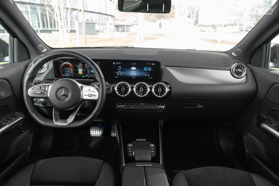 Black Mercedes-Benz EQA 2023 in Vilnius, with an engine capacity of 0.00 L and mileage of 22 thousand km for 29500 €, photo 17 on AUTOMOTO.COM.LV