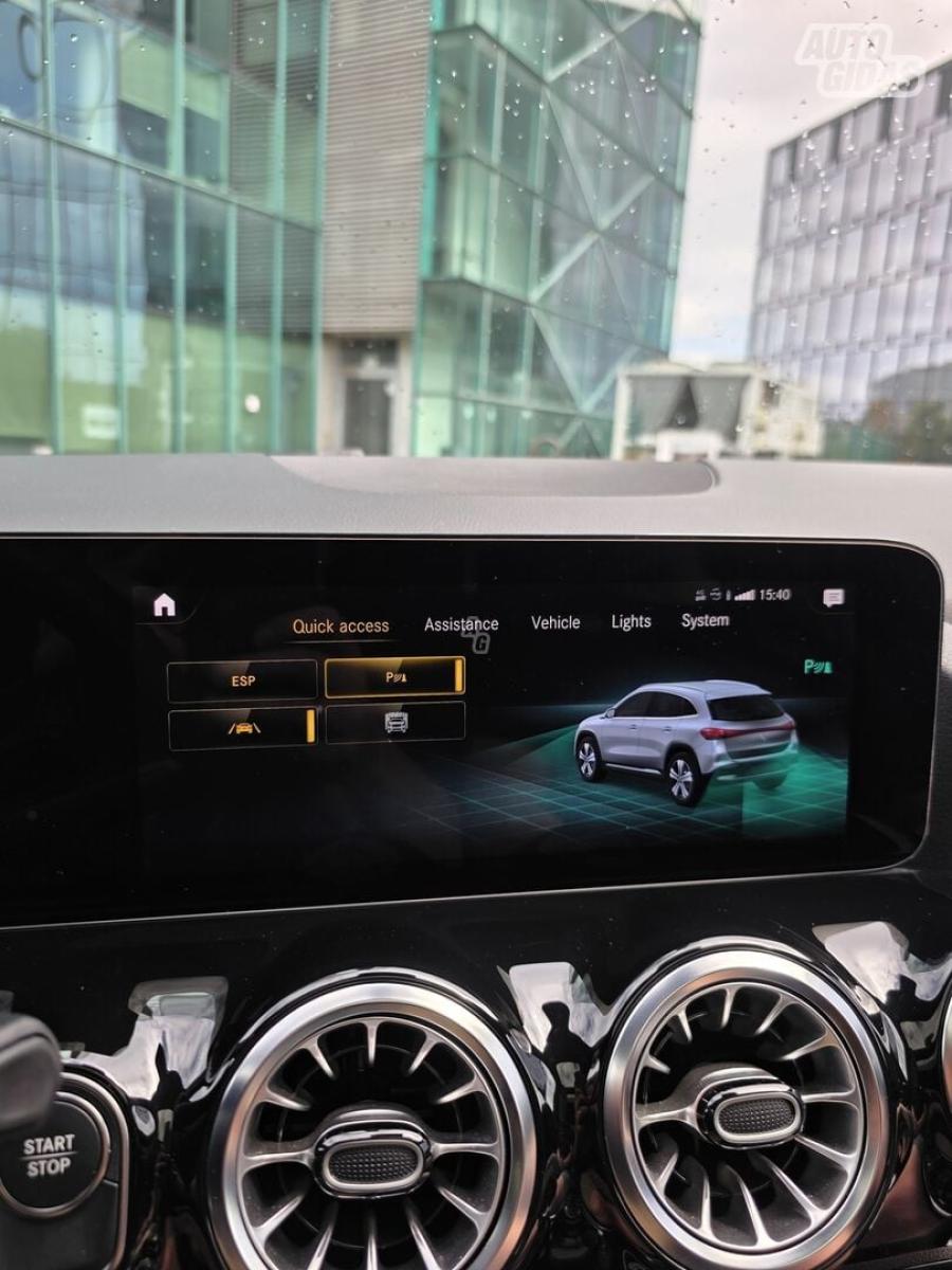 Black Mercedes-Benz EQA 2023 in Vilnius, with an engine capacity of 0.00 L and mileage of 32 thousand km for 31500 €, photo 21 on AUTOMOTO.COM.LV
