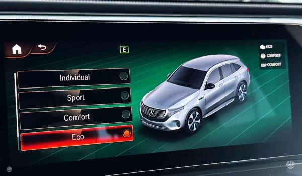 Blue Mercedes-Benz EQC 2021 in Kaunas, with an engine capacity of 0.00 L and mileage of 191 thousand km for 24500 €, photo 10 on AUTOMOTO.COM.LV