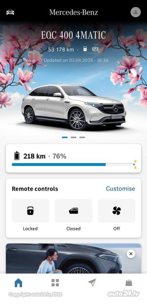 Белый Мерседес EQC 2020 в Тарту, объемом двигателя 0.00 л и пробегом 53 тыс. км за 40900 €, фото 21 на AUTOMOTO.COM.LV