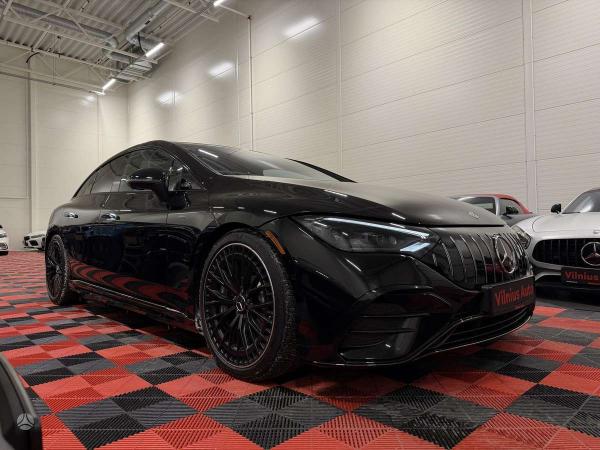 Black Mercedes-Benz EQE 2023 in Vilnius, with an engine capacity of 0.00 L and mileage of 14 thousand km for 53990 €, photo 3 on AUTOMOTO.COM.LV