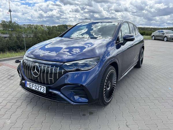 Blue Mercedes-Benz EQE 2023 in Vilnius, with an engine capacity of 0.00 L and mileage of 27 thousand km for 49000 €, photo 4 on AUTOMOTO.COM.LV