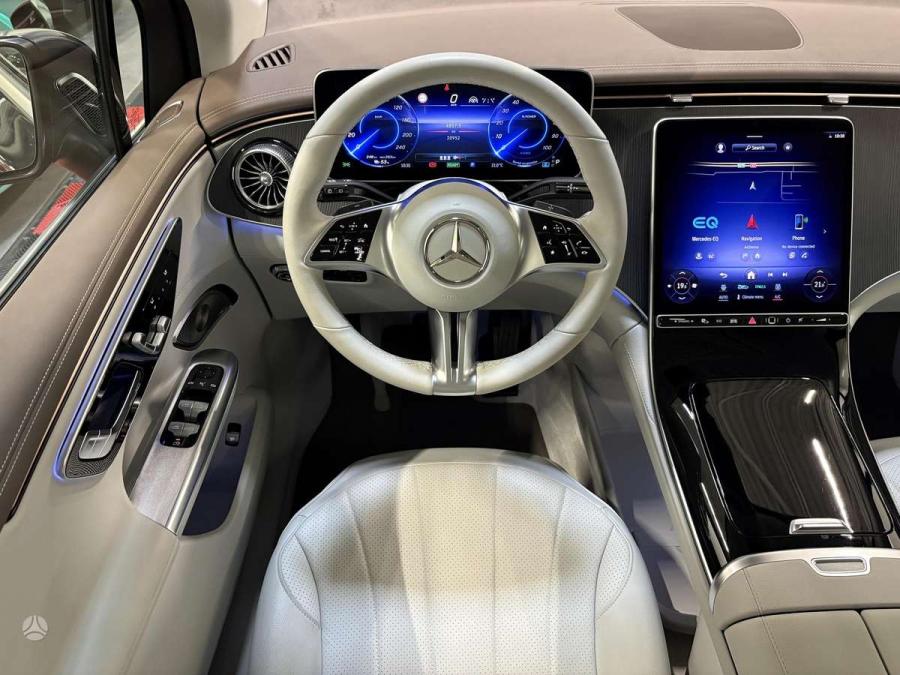 Blue Mercedes-Benz EQE 2023 in Vilnius, with an engine capacity of 0.00 L and mileage of 21 thousand km for 42990 €, photo 22 on AUTOMOTO.COM.LV