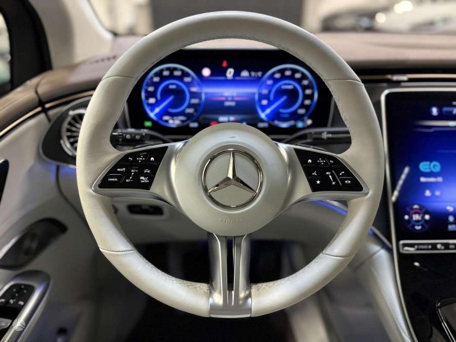 Blue Mercedes-Benz EQE 2023 in Vilnius, with an engine capacity of 0.00 L and mileage of 21 thousand km for 42990 €, photo 23 on AUTOMOTO.COM.LV