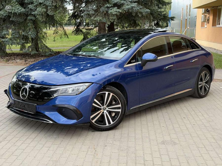 Blue Mercedes-Benz EQE 2022 in Kaunas, with an engine capacity of 0.00 L and mileage of 120 thousand km for 30129 €, photo 1 on AUTOMOTO.COM.LV