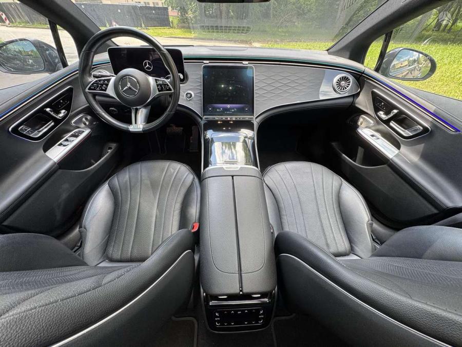 Grey Mercedes-Benz EQE 2022 in Alytus, with an engine capacity of 0.00 L and mileage of 65 thousand km for 25800 €, photo 28 on AUTOMOTO.COM.LV