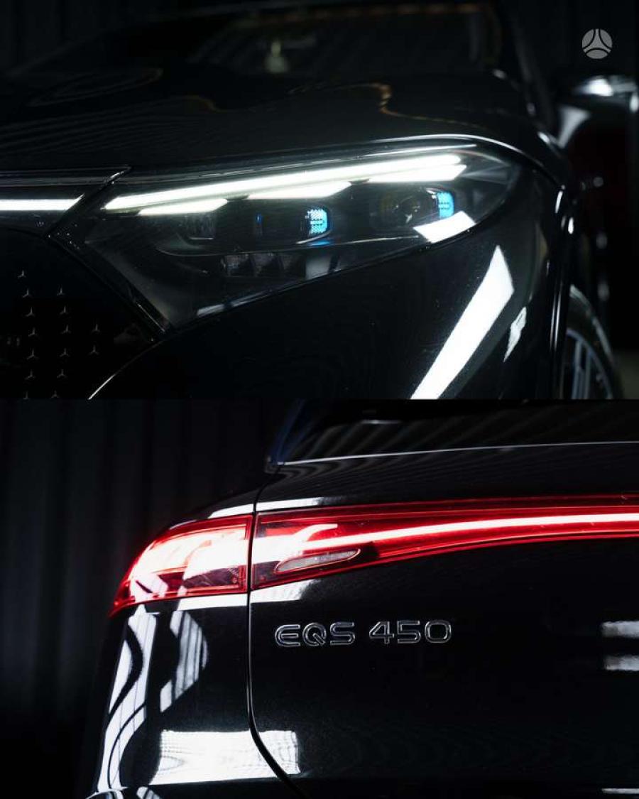 Black Mercedes-Benz EQS 2023 in Vilnius, with an engine capacity of 0.00 L and mileage of 50 thousand km for 68500 €, photo 9 on AUTOMOTO.COM.LV