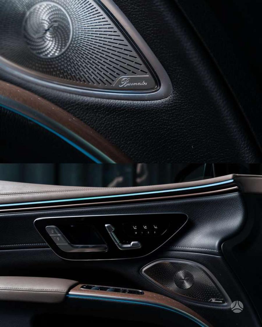 Black Mercedes-Benz EQS 2023 in Vilnius, with an engine capacity of 0.00 L and mileage of 50 thousand km for 68500 €, photo 18 on AUTOMOTO.COM.LV