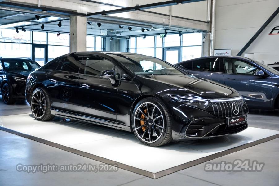Black Mercedes-Benz EQS 2022 in Tallinn, with an engine capacity of 0.00 L and mileage of 25 thousand km for 79900 €, photo 1 on AUTOMOTO.COM.LV