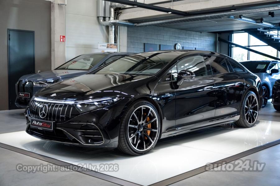 Black Mercedes-Benz EQS 2022 in Tallinn, with an engine capacity of 0.00 L and mileage of 25 thousand km for 79900 €, photo 3 on AUTOMOTO.COM.LV