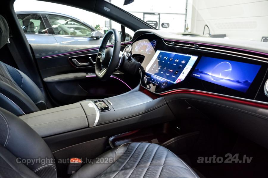 Black Mercedes-Benz EQS 2022 in Tallinn, with an engine capacity of 0.00 L and mileage of 25 thousand km for 79900 €, photo 8 on AUTOMOTO.COM.LV