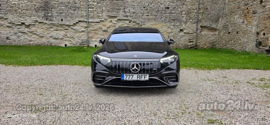 Black Mercedes-Benz EQS 2024 in Tallinn, with an engine capacity of 0.00 L and mileage of 39 thousand km for 79990 €, photo 4 on AUTOMOTO.COM.LV
