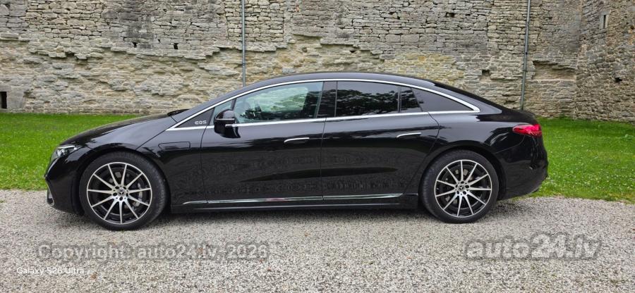 Black Mercedes-Benz EQS 2024 in Tallinn, with an engine capacity of 0.00 L and mileage of 39 thousand km for 79990 €, photo 5 on AUTOMOTO.COM.LV