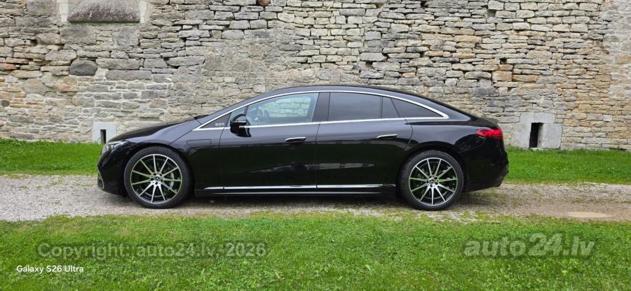 Black Mercedes-Benz EQS 2024 in Tallinn, with an engine capacity of 0.00 L and mileage of 39 thousand km for 79990 €, photo 13 on AUTOMOTO.COM.LV
