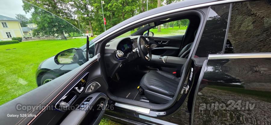 Black Mercedes-Benz EQS 2024 in Tallinn, with an engine capacity of 0.00 L and mileage of 39 thousand km for 79990 €, photo 22 on AUTOMOTO.COM.LV