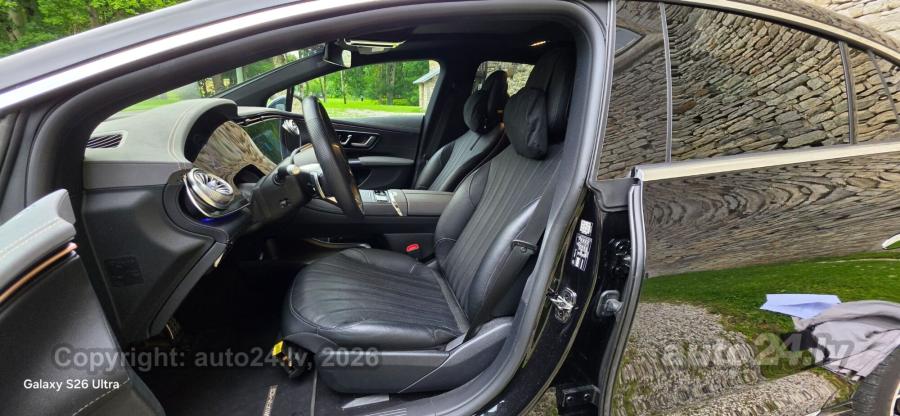 Black Mercedes-Benz EQS 2024 in Tallinn, with an engine capacity of 0.00 L and mileage of 39 thousand km for 79990 €, photo 23 on AUTOMOTO.COM.LV