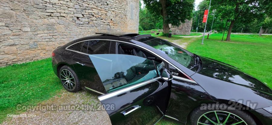 Black Mercedes-Benz EQS 2024 in Tallinn, with an engine capacity of 0.00 L and mileage of 39 thousand km for 79990 €, photo 25 on AUTOMOTO.COM.LV