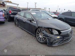Blue Mercedes-Benz EQS 2022 in Vilnius, with an engine capacity of 0.00 L and mileage of 47 thousand km for 33500 €, photo 4 on AUTOMOTO.COM.LV
