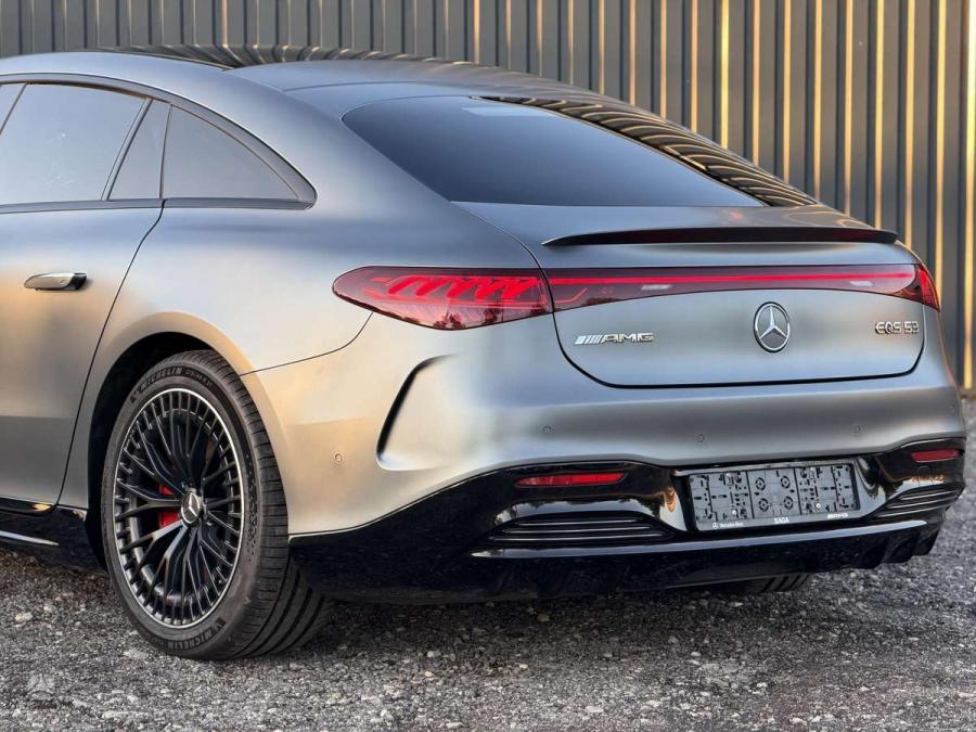Grey Mercedes-Benz EQS 2023 in Kaunas, with an engine capacity of 0.00 L and mileage of 58 thousand km for 60500 €, photo 9 on AUTOMOTO.COM.LV