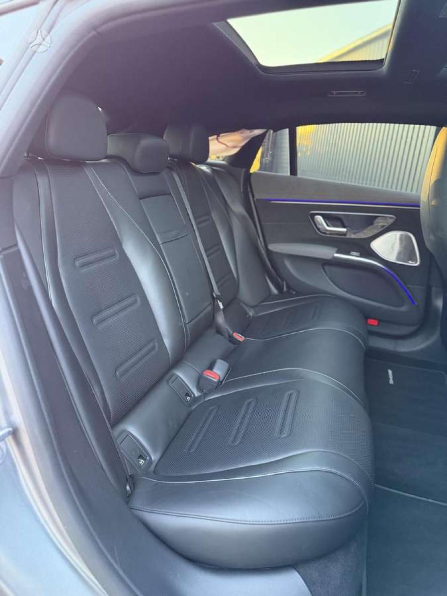 Grey Mercedes-Benz EQS 2023 in Kaunas, with an engine capacity of 0.00 L and mileage of 58 thousand km for 60500 €, photo 15 on AUTOMOTO.COM.LV