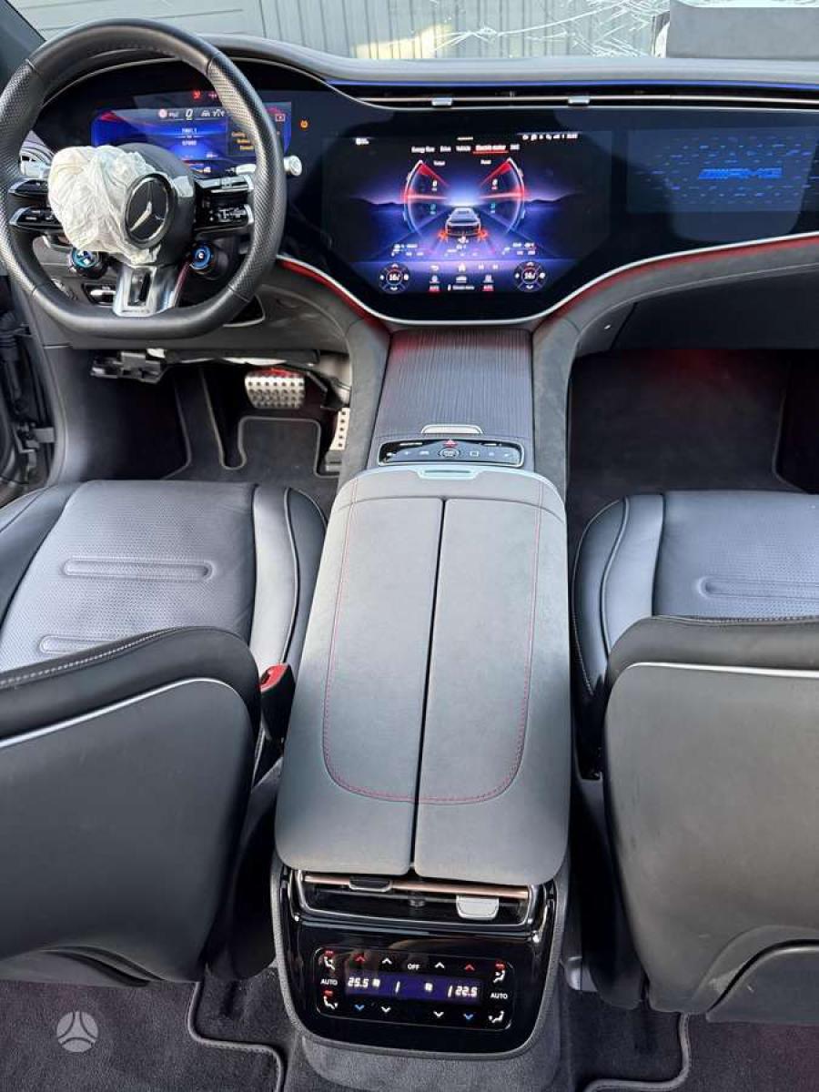 Grey Mercedes-Benz EQS 2023 in Kaunas, with an engine capacity of 0.00 L and mileage of 58 thousand km for 60500 €, photo 39 on AUTOMOTO.COM.LV