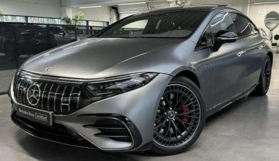 Grey Mercedes-Benz EQS 2023 in Kaunas, with an engine capacity of 0.00 L and mileage of 58 thousand km for 60500 €, photo 52 on AUTOMOTO.COM.LV