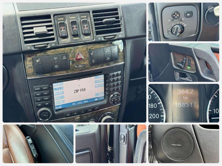 Black Mercedes-Benz G 320 2007 in Vilnius, with an engine capacity of 3.00 L and mileage of 189 thousand km for 33900 €, photo 12 on AUTOMOTO.COM.LV