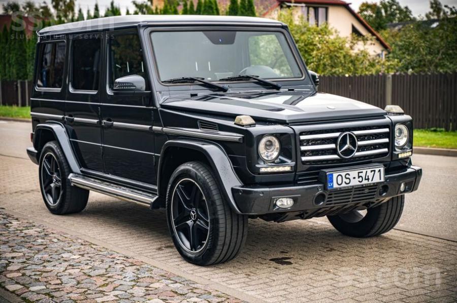 Black Mercedes-Benz G 350 2015 in Riga, with an engine capacity of 3.00 L and mileage of 213 thousand km for 42990 €, photo 4 on AUTOMOTO.COM.LV