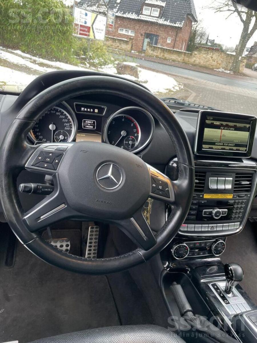 Grey Mercedes-Benz G 350 2014 in Riga, with an engine capacity of 3.50 L and mileage of 190 thousand km for 47000 €, photo 6 on AUTOMOTO.COM.LV